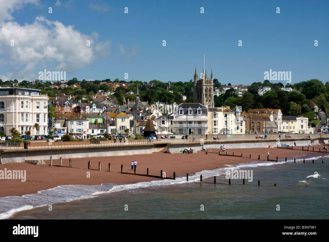 Teignmouth Beach and Promenade, South Devon, UK Stock Photo - Alamy