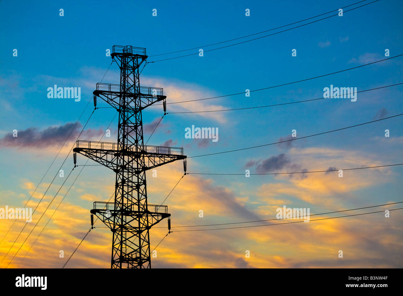 Electric power cables tower hi-res stock photography and images - Alamy