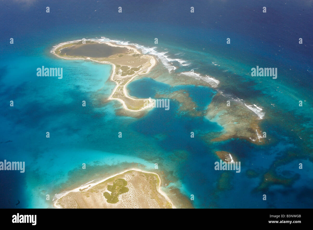 Aerial view of Los Roques Stock Photo - Alamy