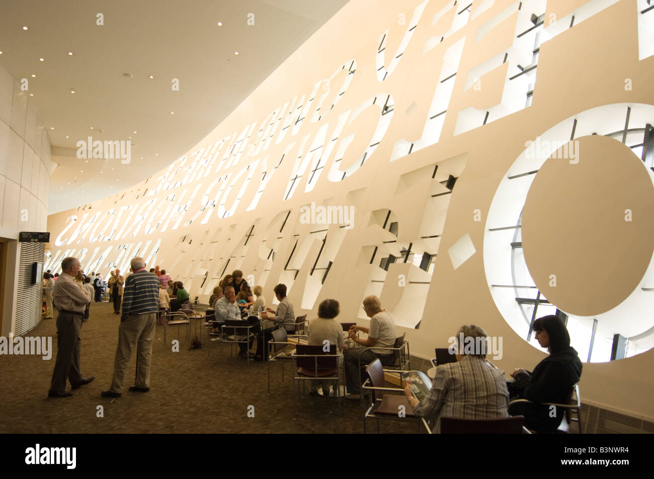 people in the theatre cafe bar foyer area Inside the iconic Wales ...
