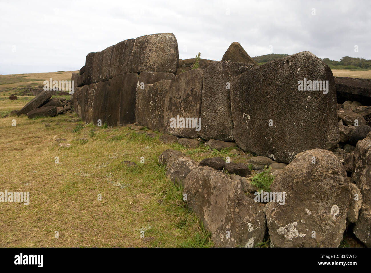 Ahu Vinapu Easter Island Chile Stock Photo - Alamy