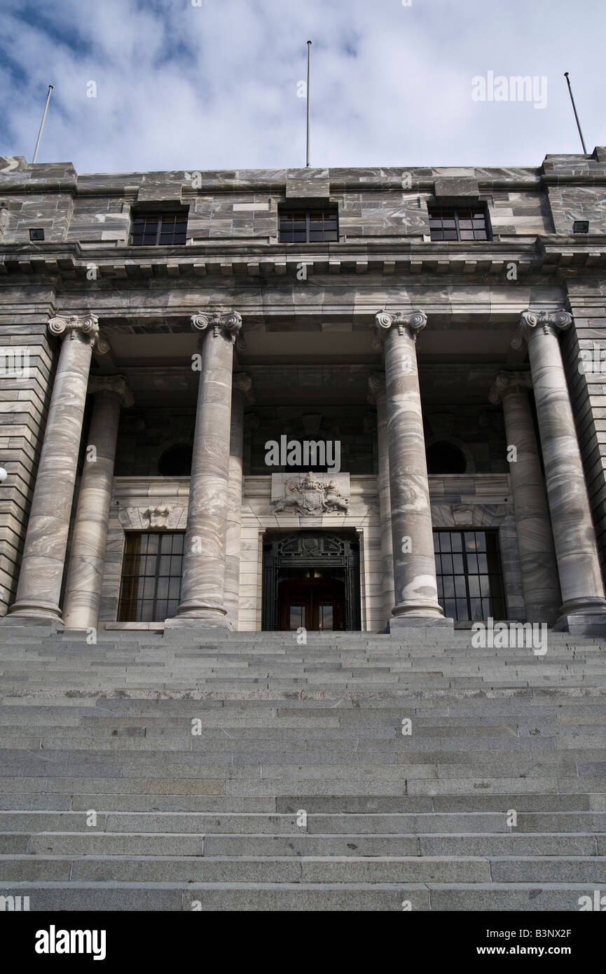 Parliament buildings Wellington New Zealand front steps Stock Photo - Alamy