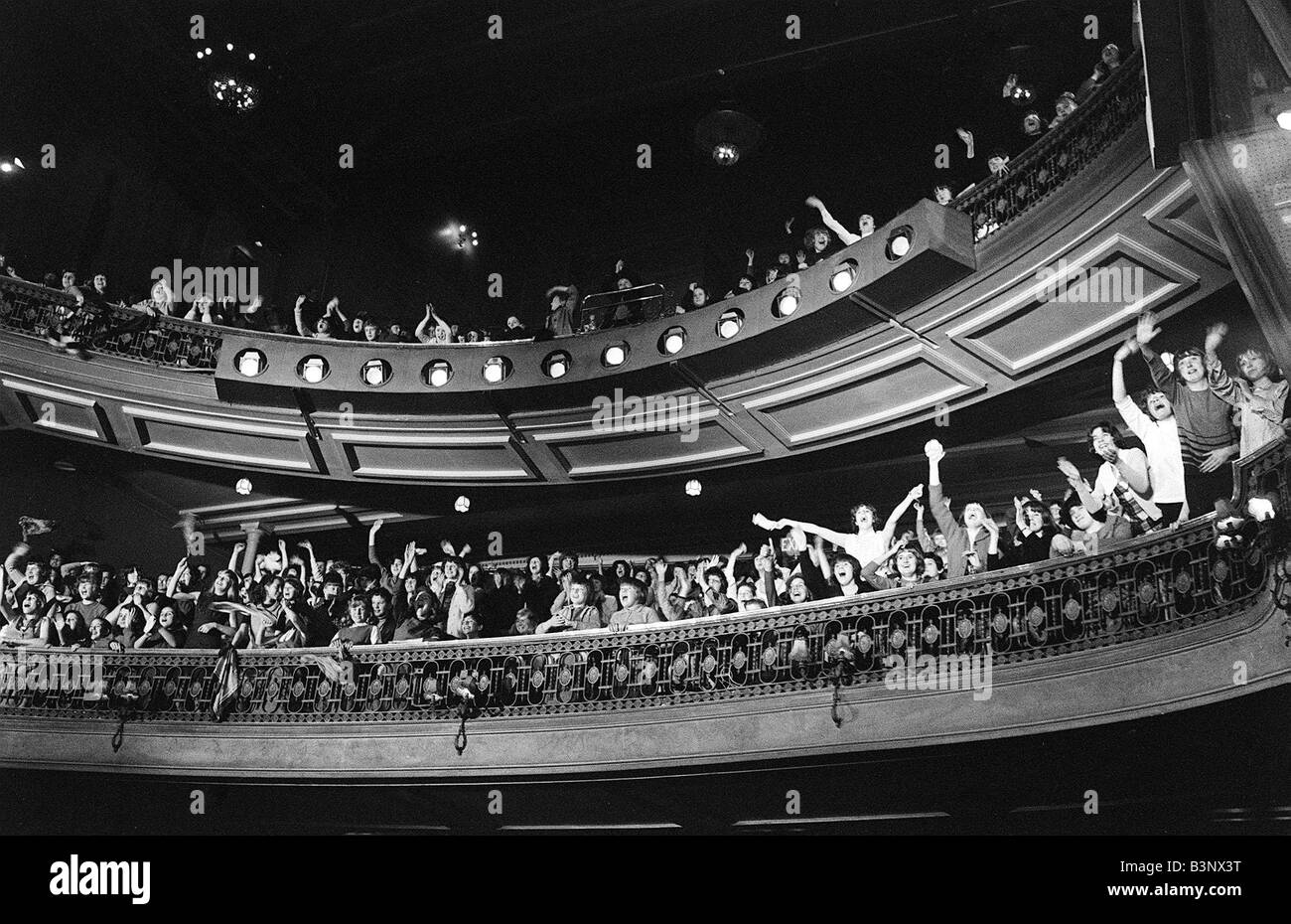 The Beatles July 1964 Crowds cheering the Beatles in Liverppol after ...