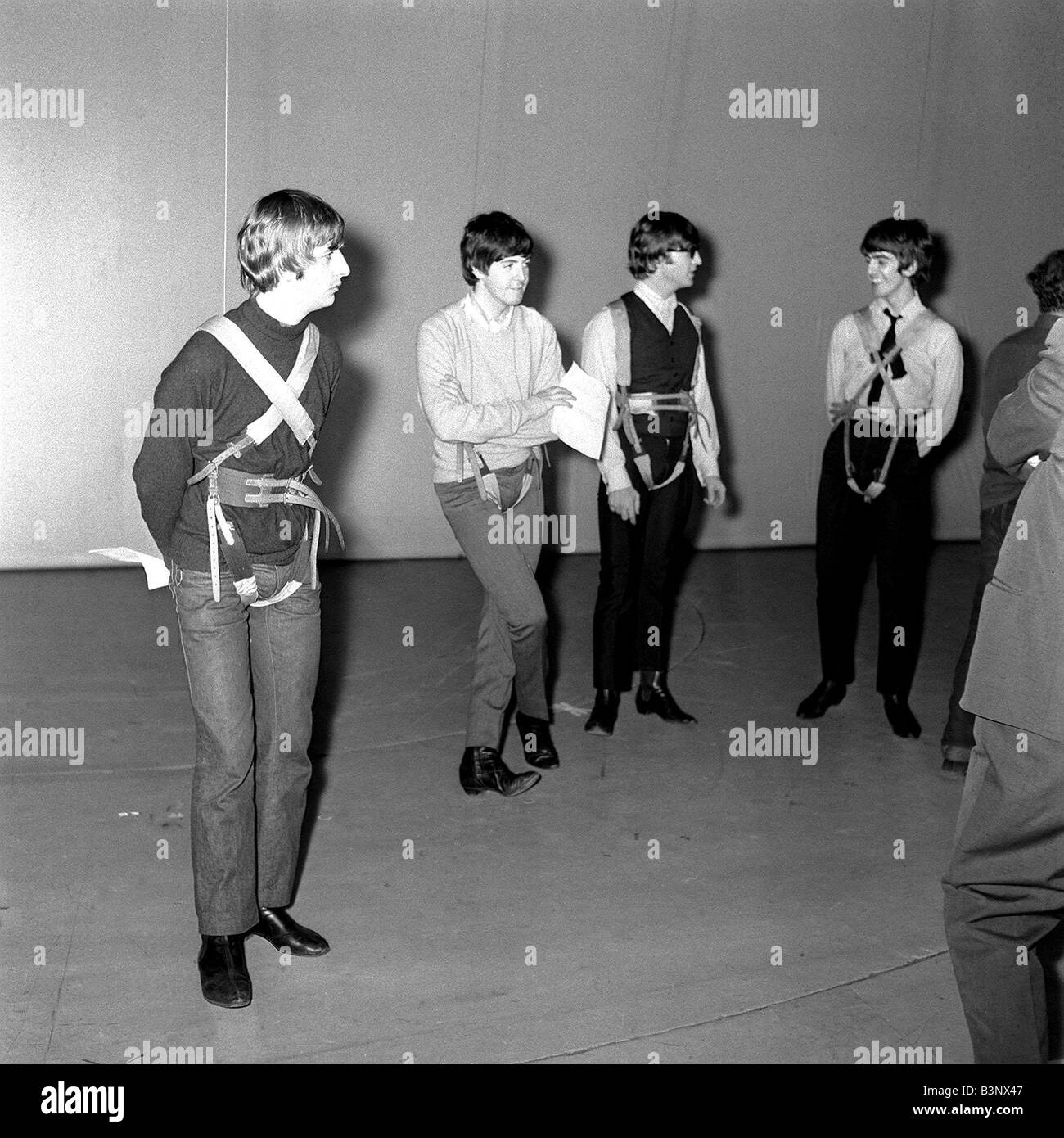 The Beatles rehearsing their flying ballet routine for the Night with ...