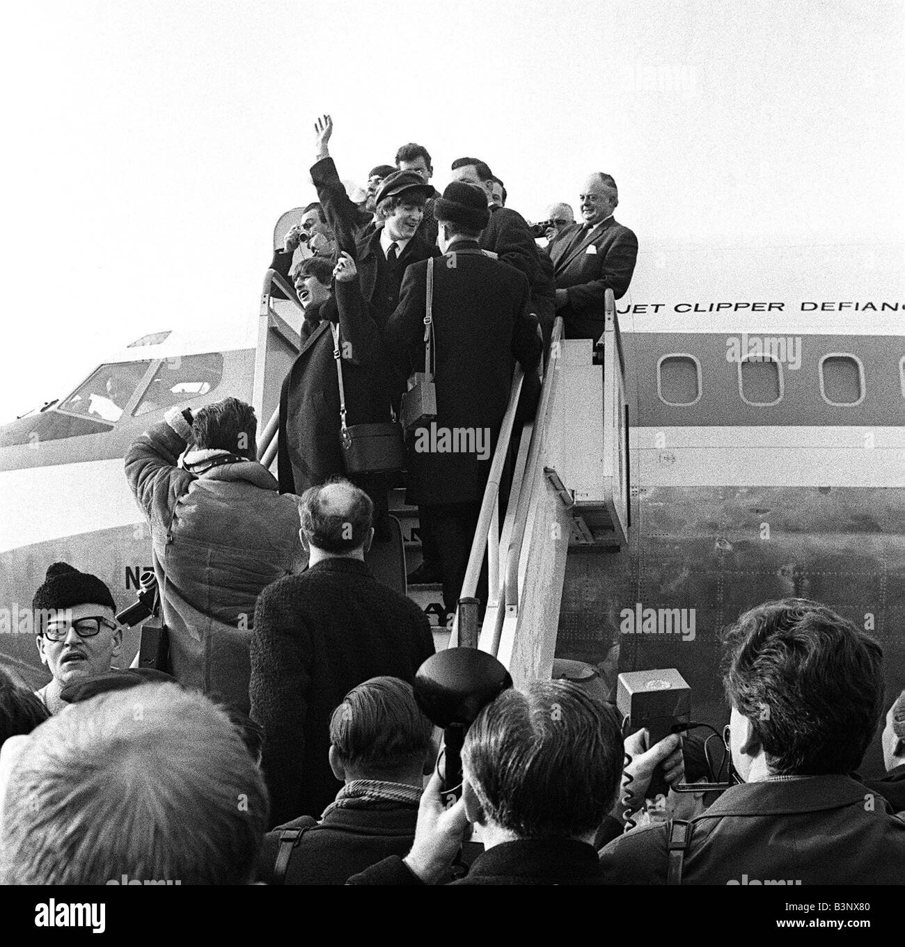 The Beatles February 1964 John Lennon Paul McCartney Ringo Starr George ...