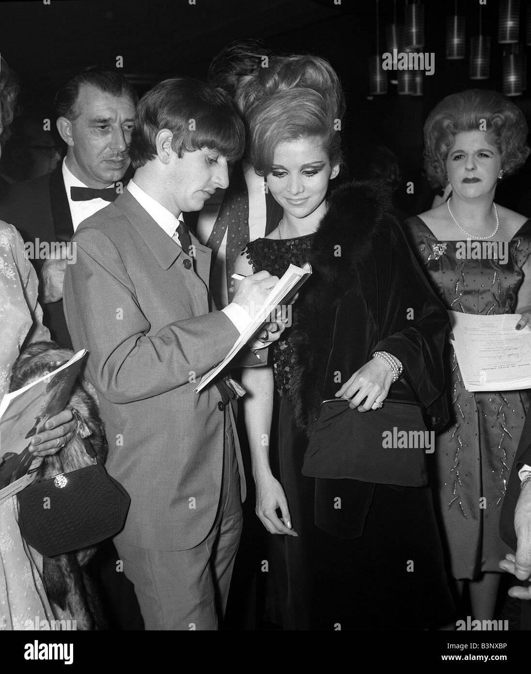 The Beatles November 1963 Ringo Starr signs autograph at the Royal ...
