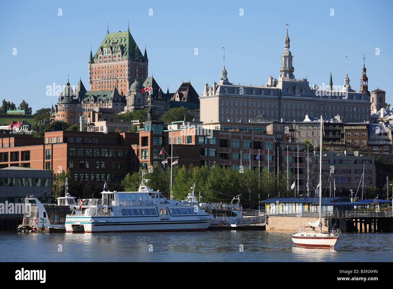 Canada Québec Quebec City skyline harbor Stock Photo - Alamy