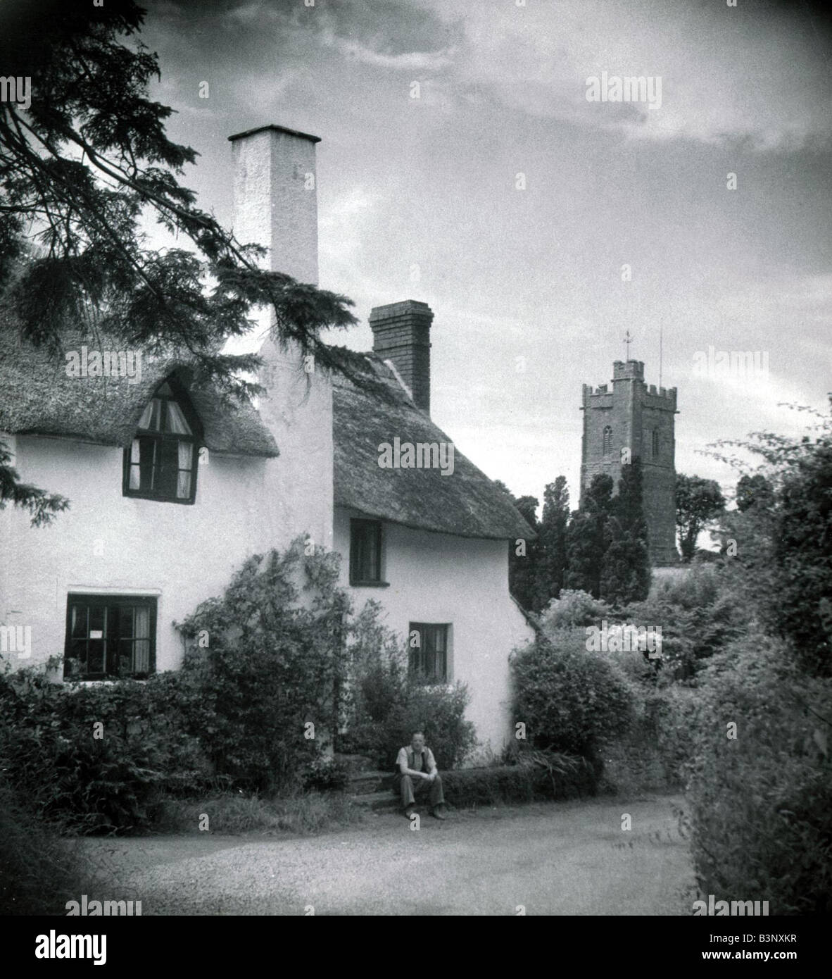 Luccombe Village Near Somerset Circa 1950 Stock Photo - Alamy