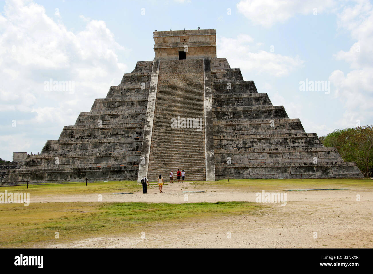 The Castle Pyramid (El Castillo Pyramid) or Temple of Kukulcan, Chichen ...