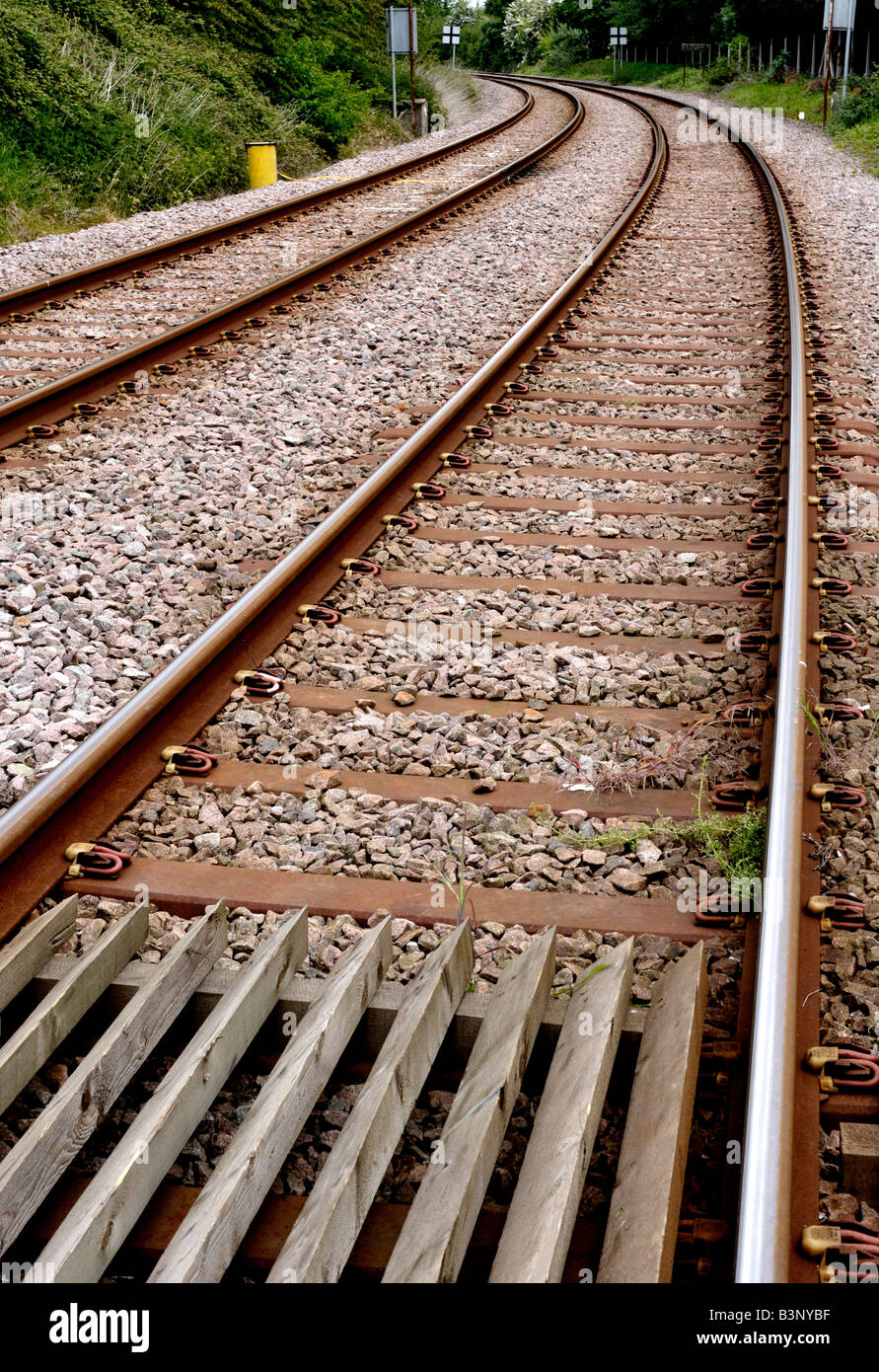 railway lines at Woodbridge Suffolk UK Stock Photo - Alamy