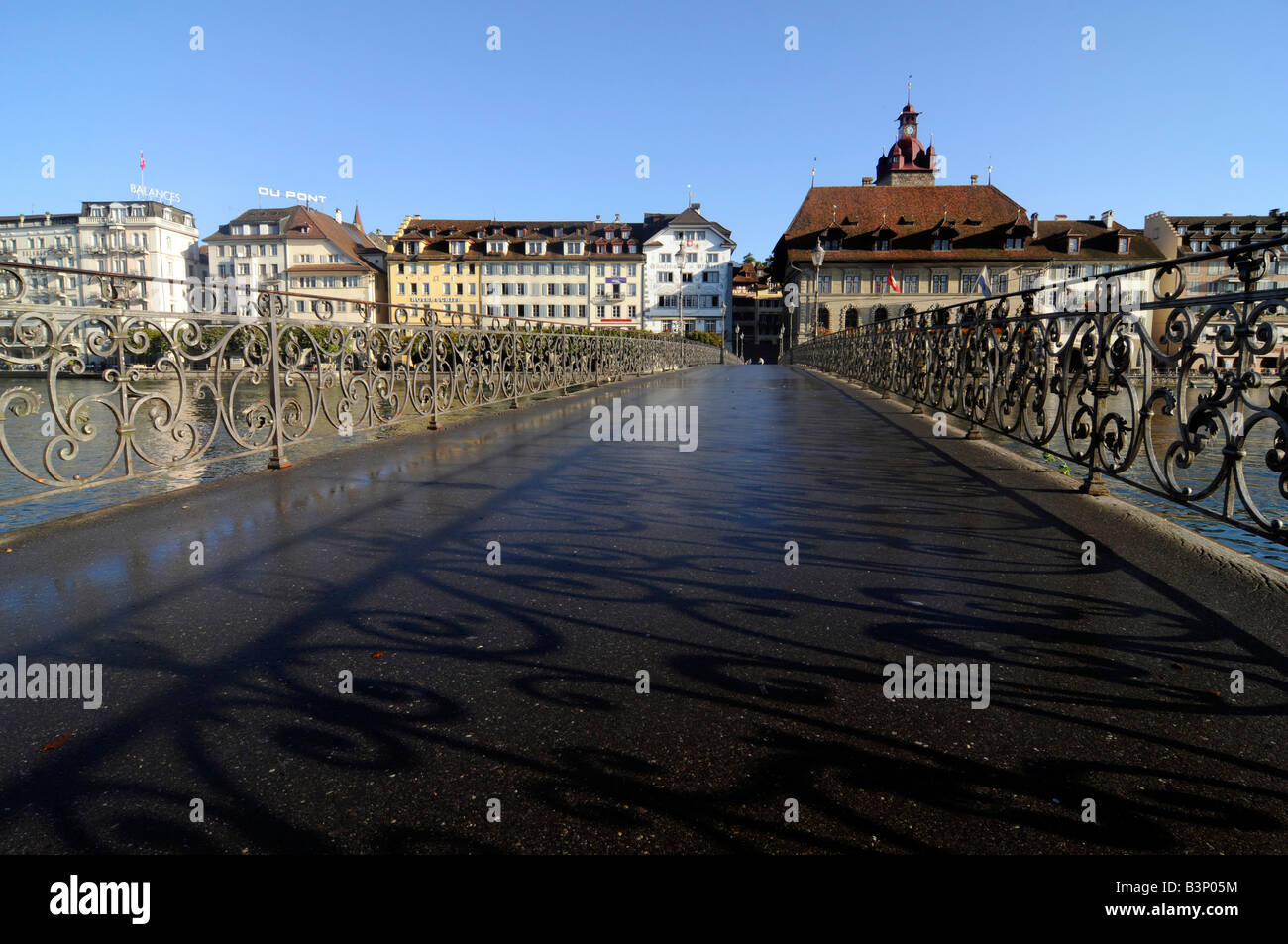 A pedestrian bridge in the town of Lucerne, nice but not nearly as ...