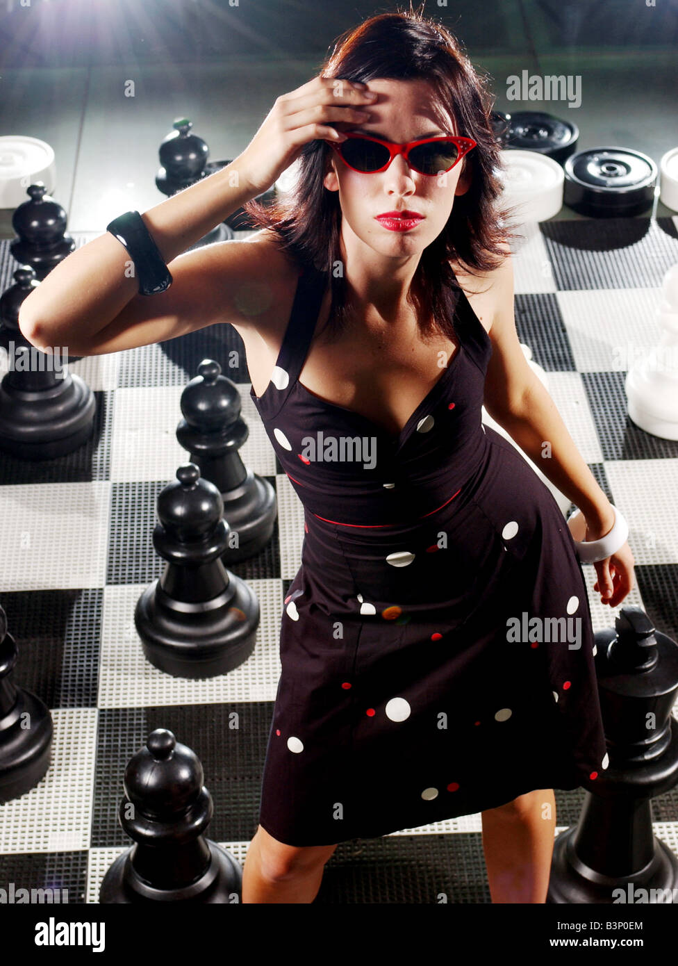 Black dress with white polka dots hi-res stock photography and images ...