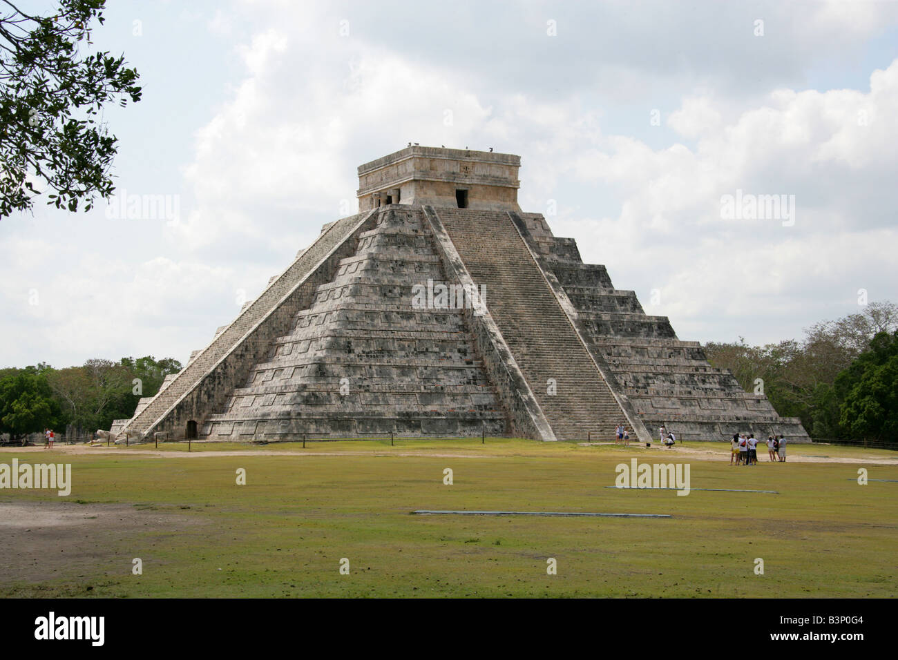 The Castle Pyramid (El Castillo Pyramid) or Temple of Kukulcan, Chichen Itza Archaeological Site ...