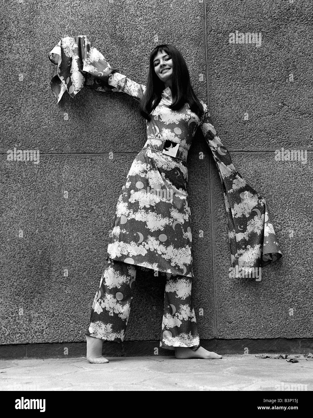 Christine Brooke in Simon Massey element print trouser outfit with ...