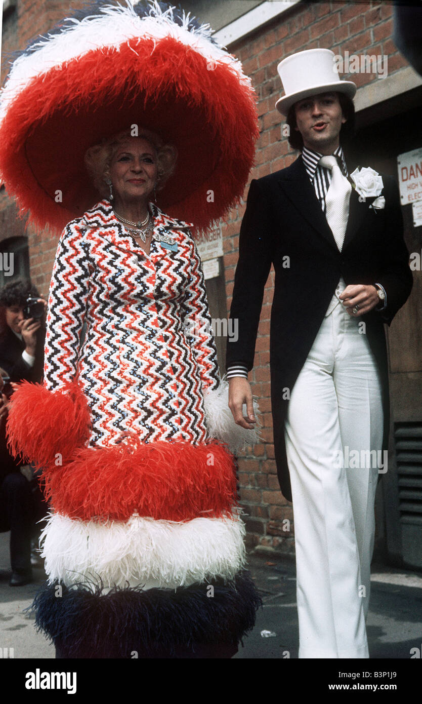 1973 Clothing Ascot Fashion Hats and Dresses Mrs G Shilling Stock Photo ...