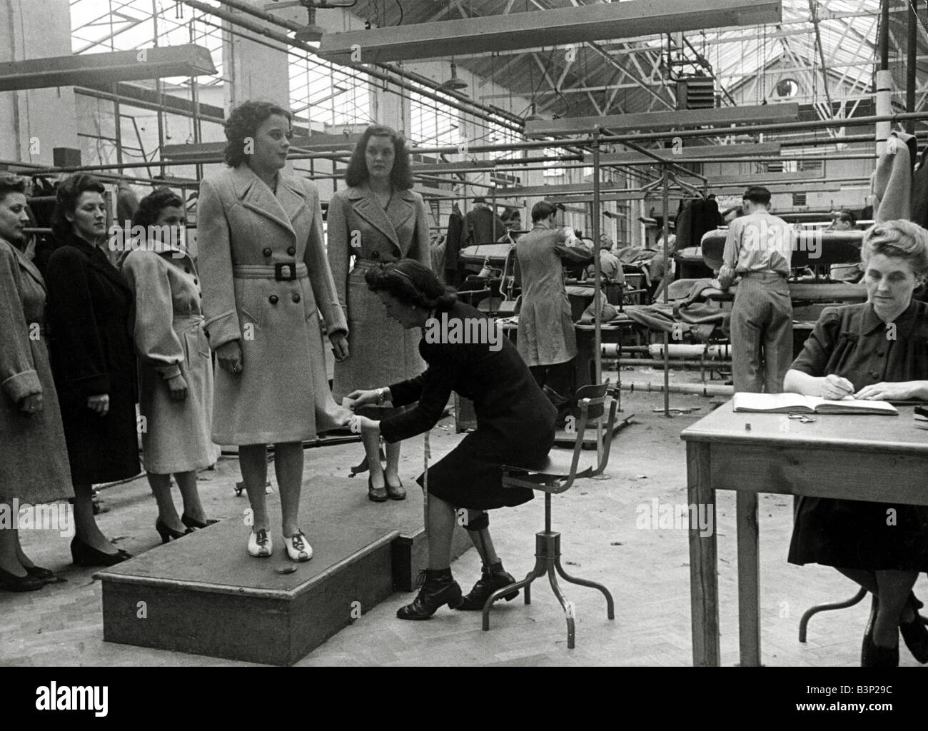 View inside West Auckland Clothing Coy factory in West Auckland Durham ...