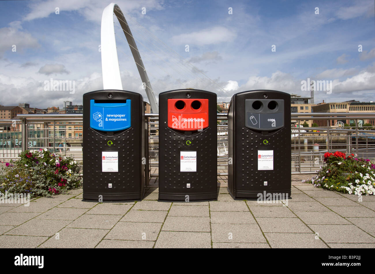 Recycling point bins hi-res stock photography and images - Alamy