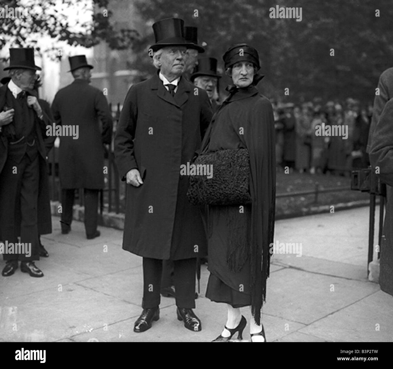 Mr and Mrs Asquith at a memorial service for the late Viscount Long in ...