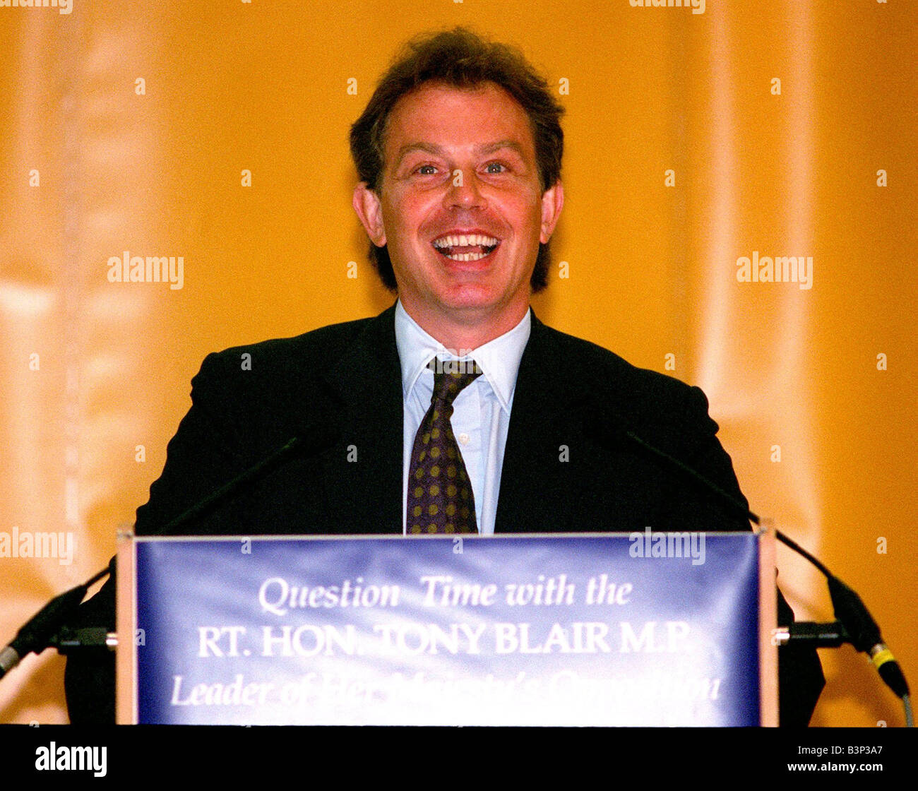 Tony Blair MP Labour Party Leader during pupils question time at ...