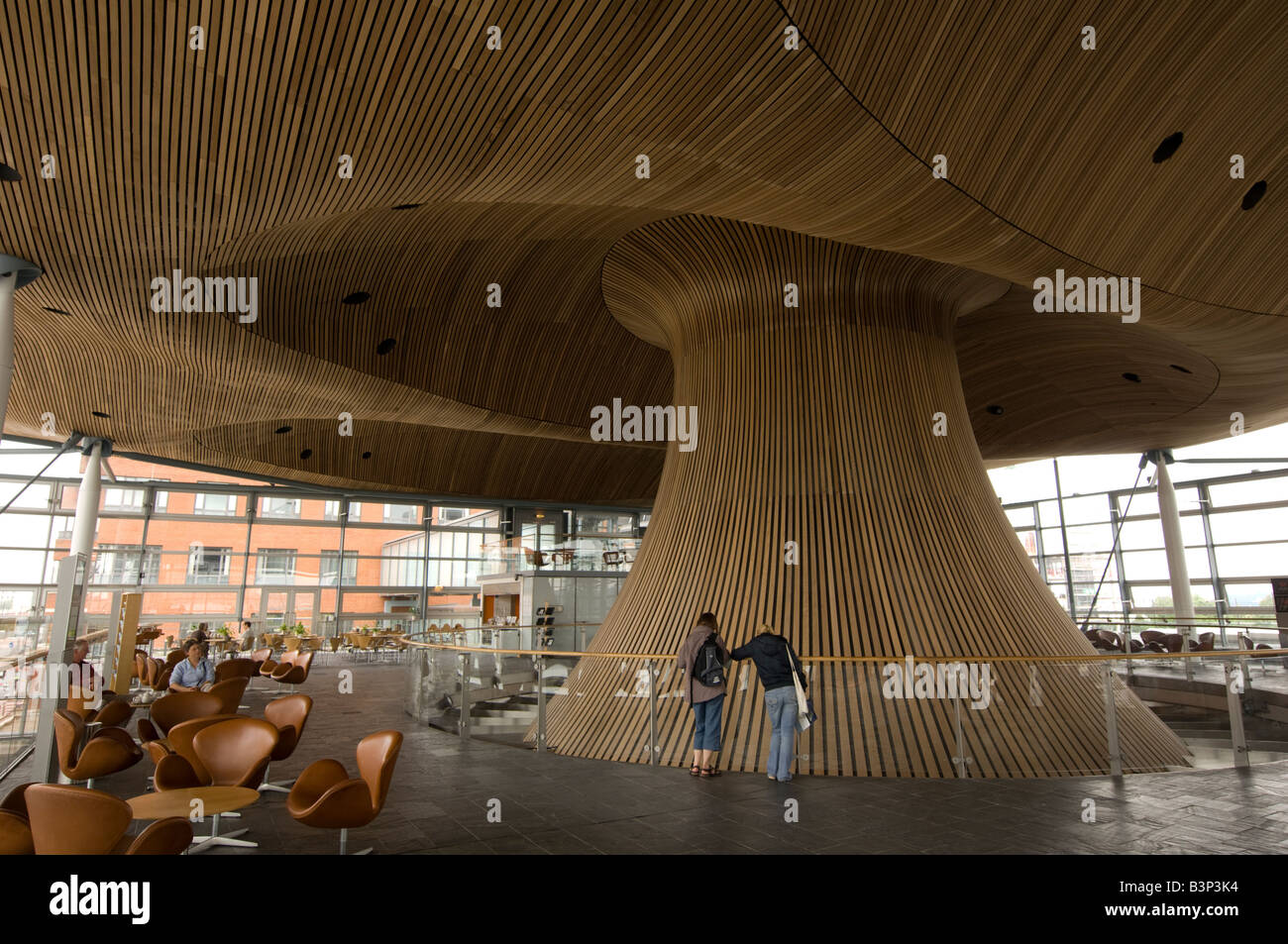 interior of the Richard Rogers designed National Assembly of Wales ...