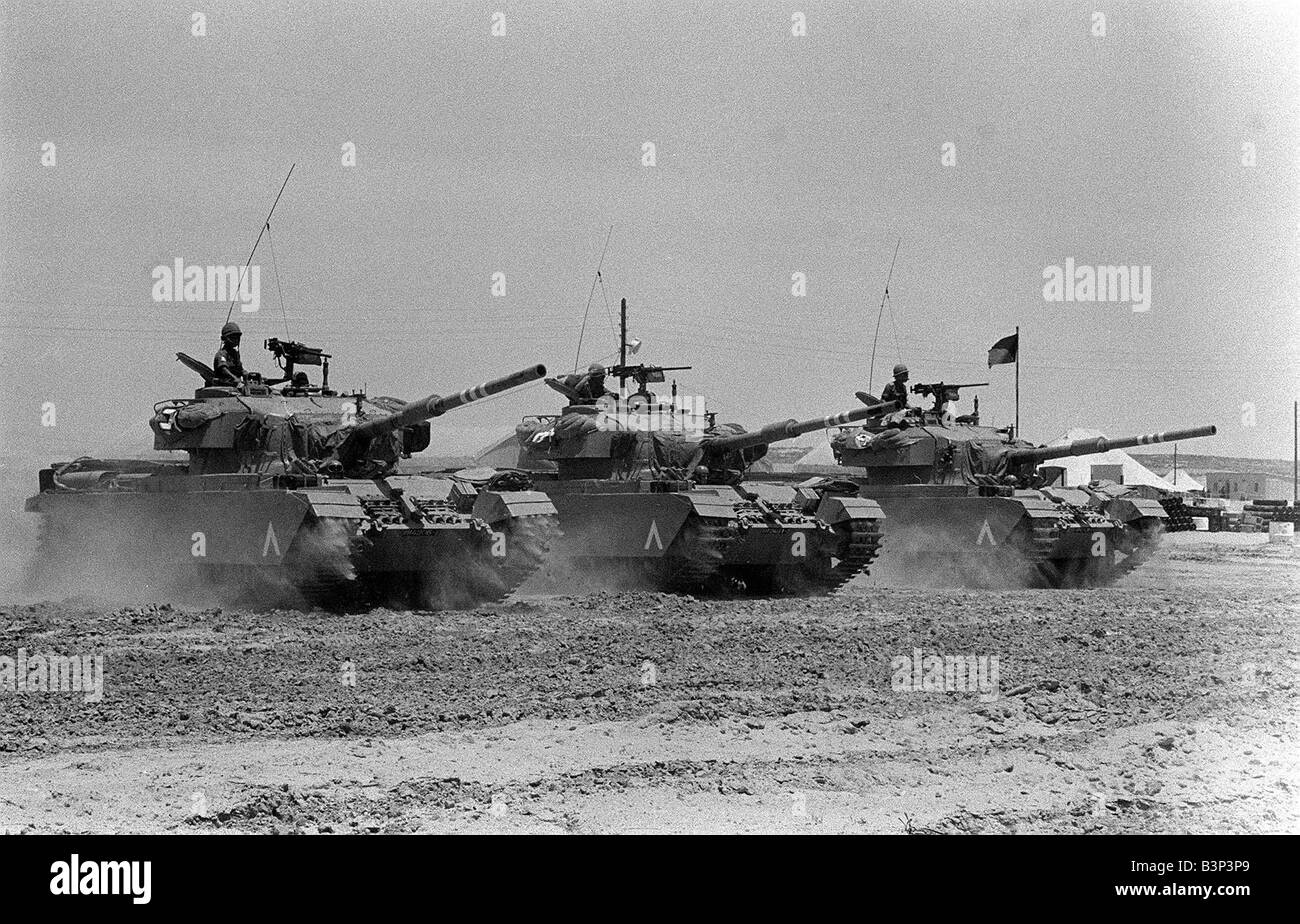 Israeli army tanks in the desert May 1967 Stock Photo - Alamy