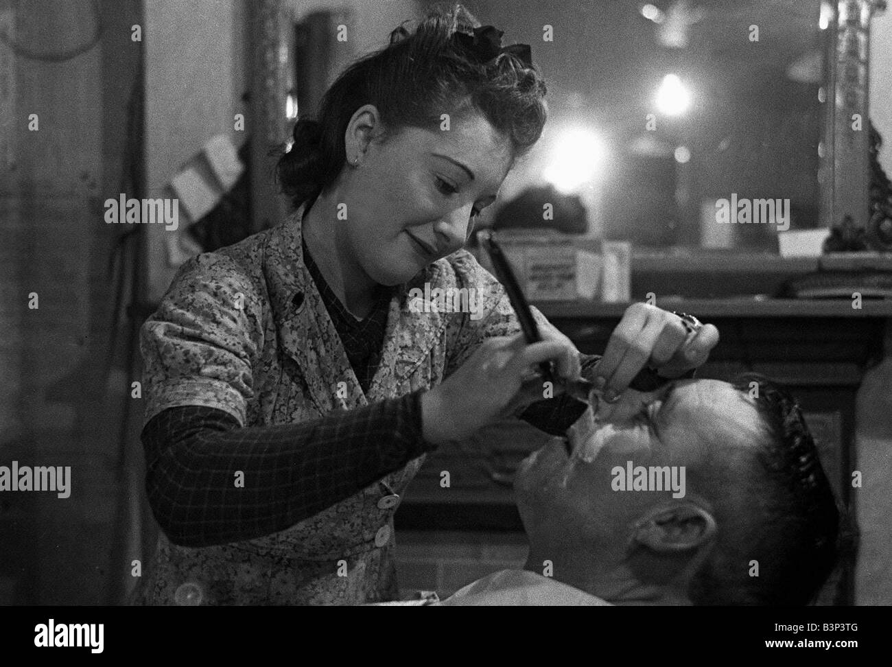 Ann Freedman Girl Barber working during WW2 1941 Women doing mens jobs ...