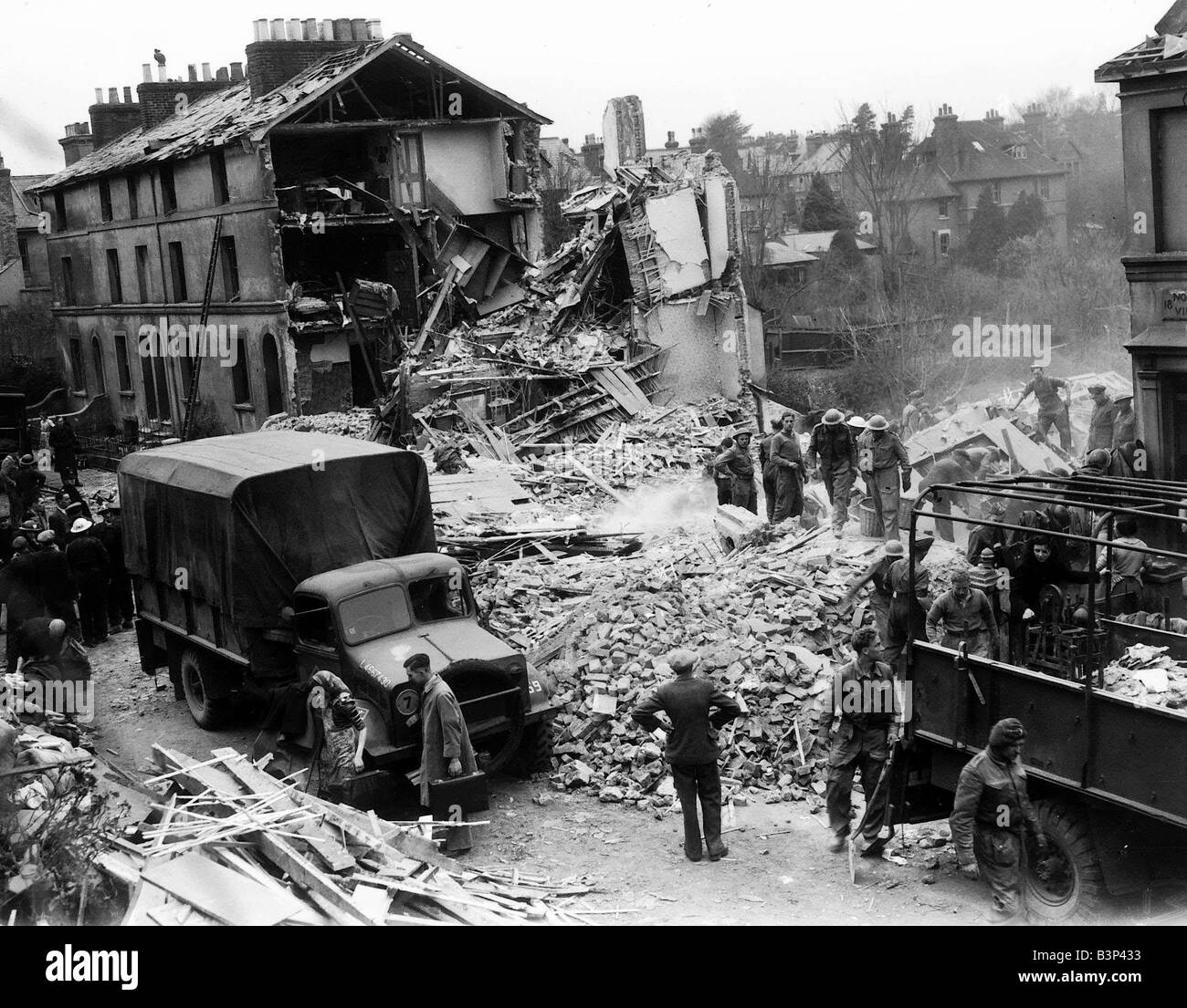 WW2 Air Raid Damage Air raid damage at Ashford Kent Stock Photo - Alamy