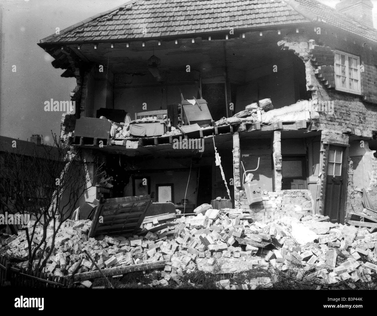WW2 Air Raid Damage Bomb damage at Middlesborough Stock Photo - Alamy