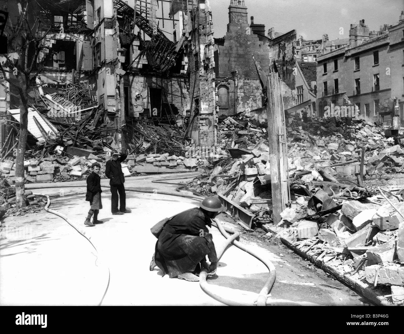 Ww2 air raid damage bomb Black and White Stock Photos & Images - Alamy