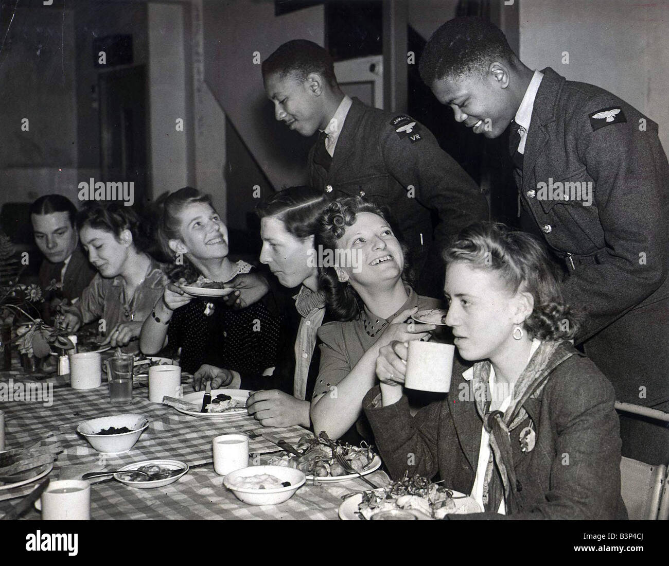 May 1944 WW2 Soldiers from the Jamaican Army Pictured during a social ...