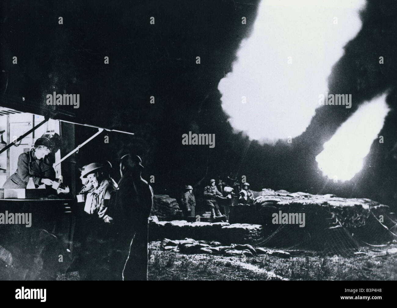 A Y M C A Mobile canteen on an anti aircraft gun battery during the ...
