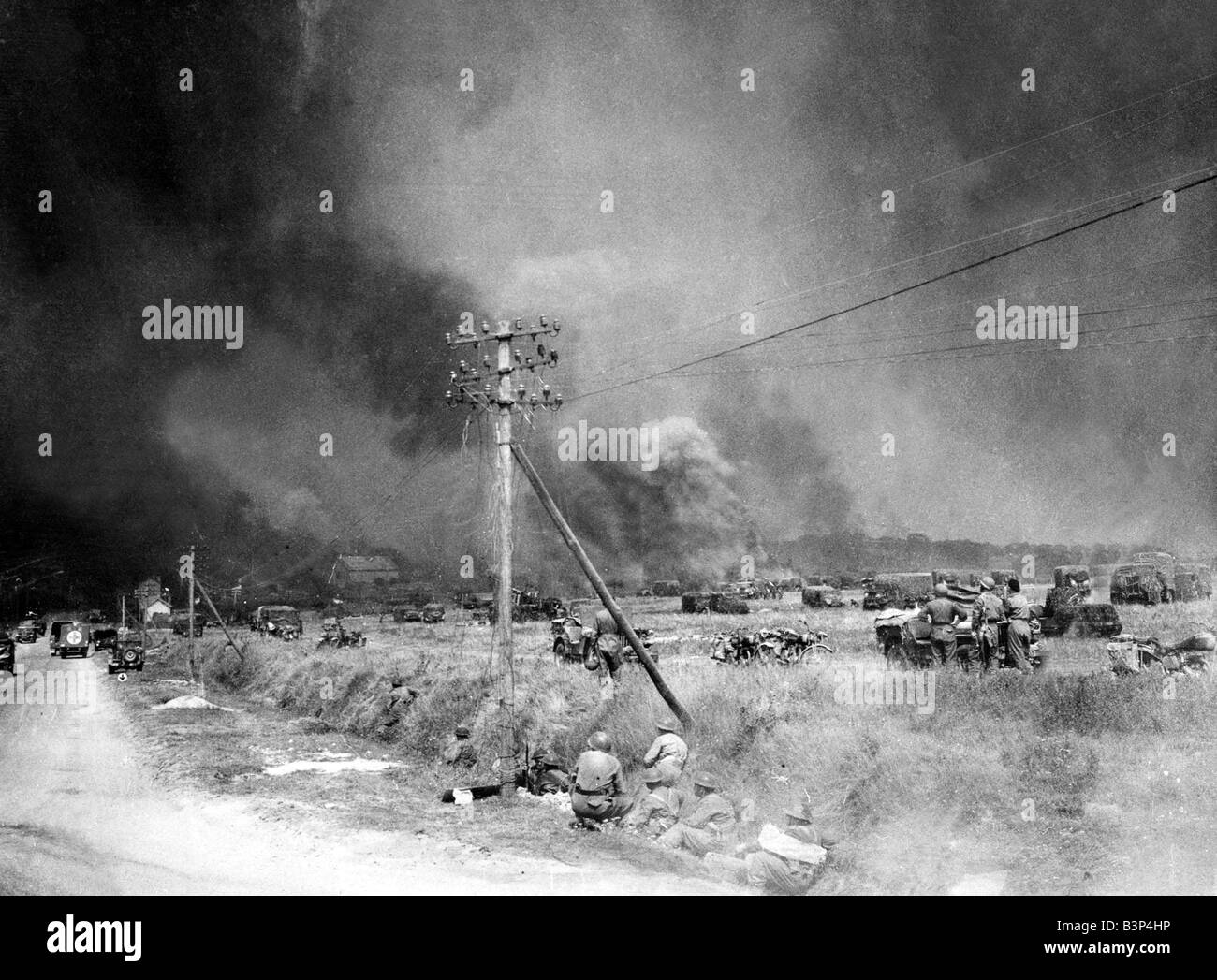 World War II Invasion of France Caen Falaise road Allied soldiers take ...