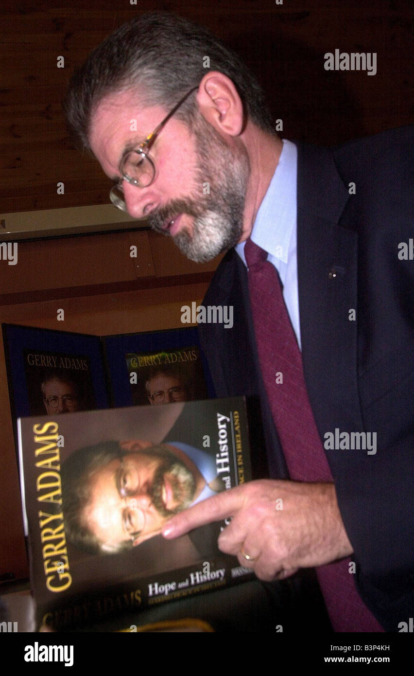 Gerry Adams signing copies of his new book Hope and History Making ...