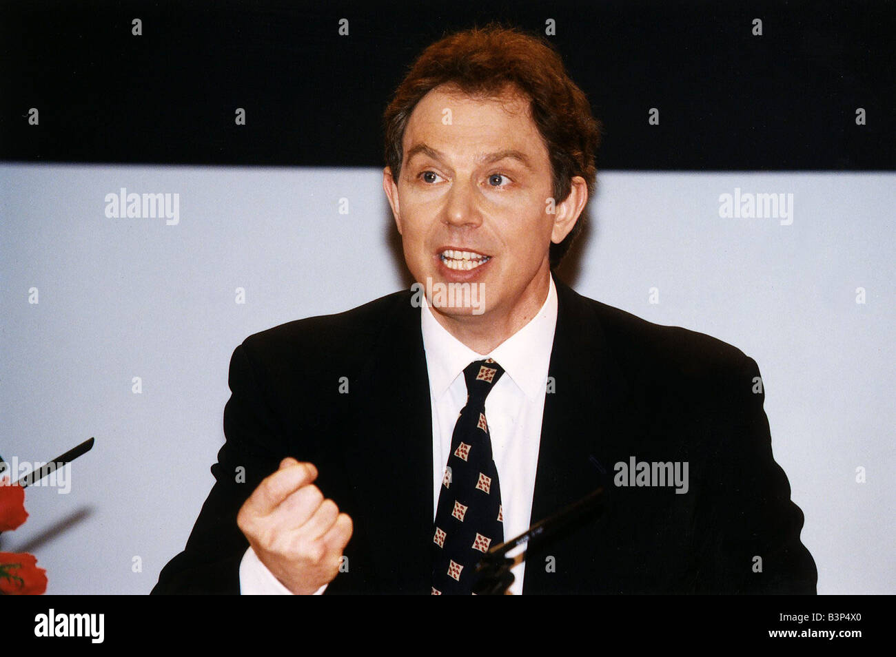 Tony Blair Labour Party leader at Press Conference after Election ...