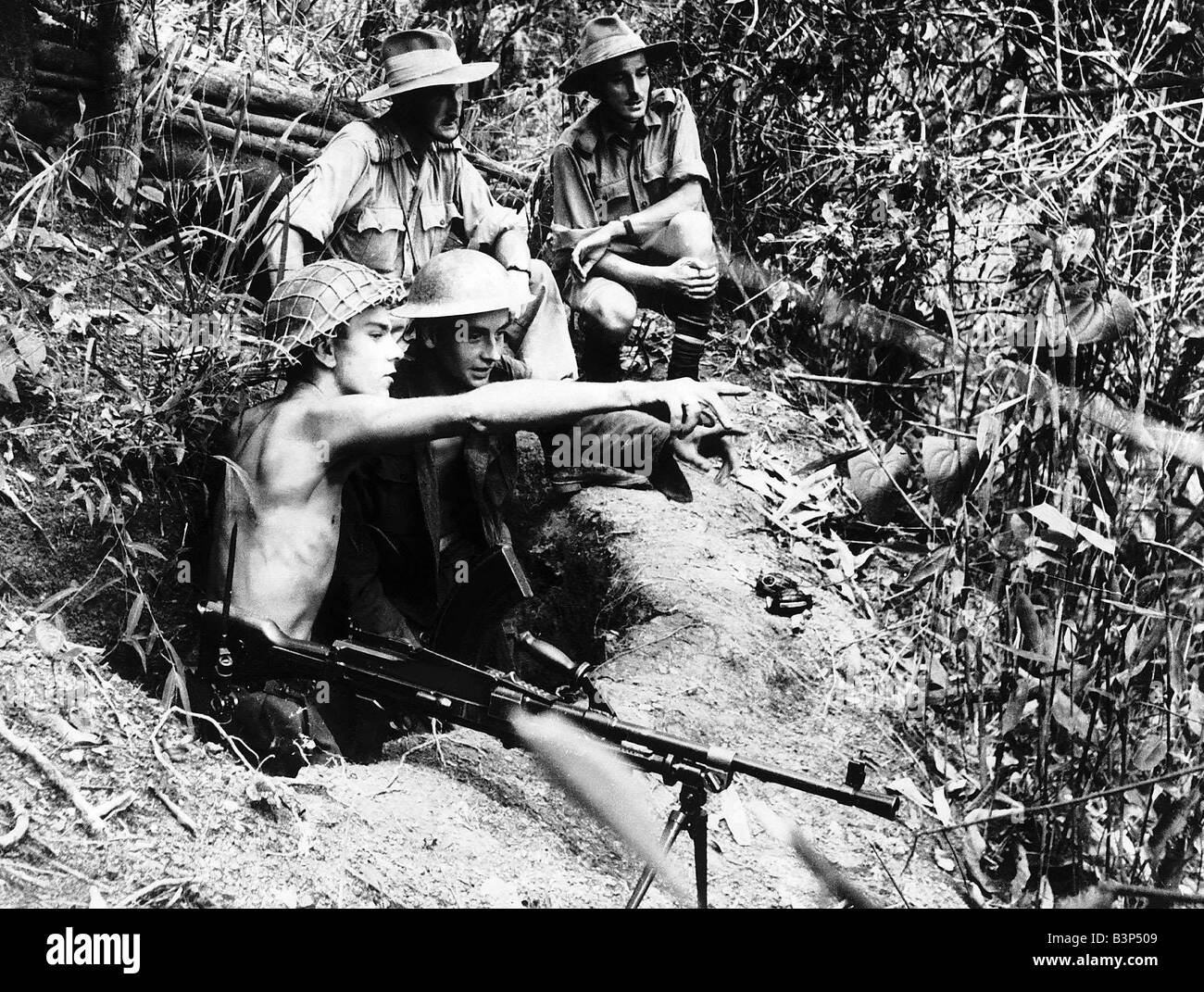 Men of RAF Regiment in Burma Leading aircraftmen A Nickson and F ...