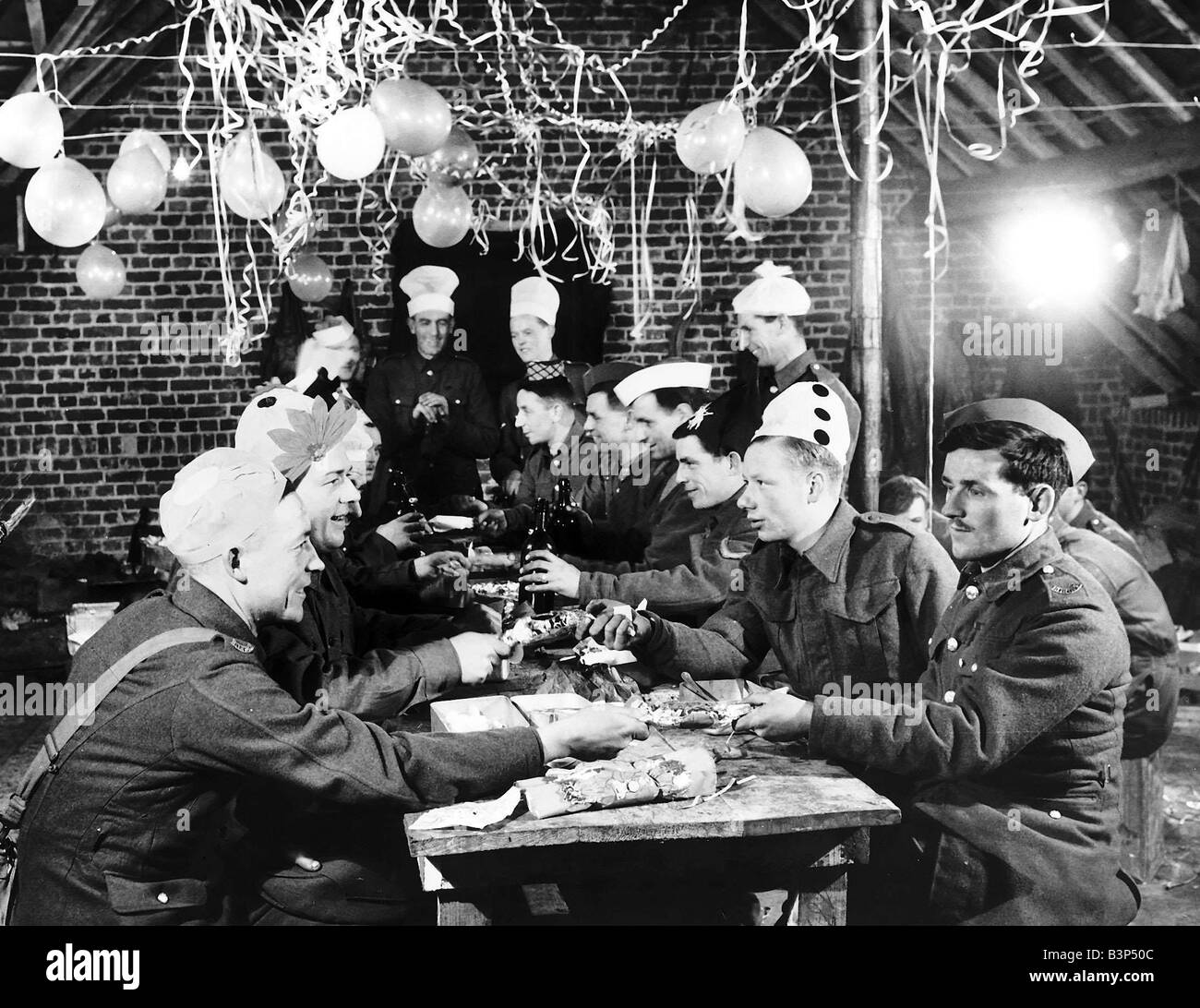 WW2 Christmas for British troops December 1939 in France Pulling ...