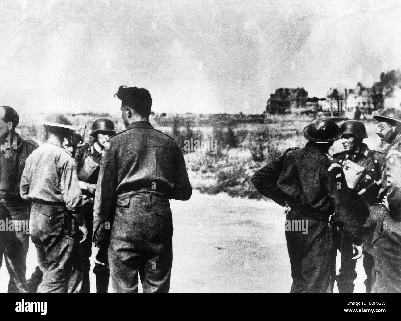Prisoners of War captured by the Germans in the Dieppe Raid Stock Photo ...