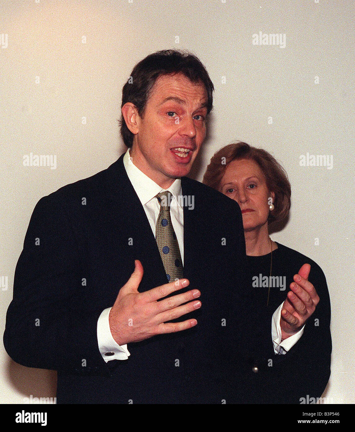 Tony Blair addresses the Labour Party staff at Millbank Towers after ...