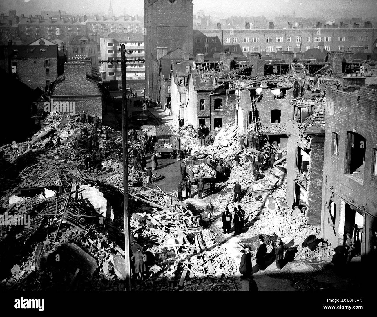 Bomb damage in Liverpool during WW2 Stock Photo - Alamy