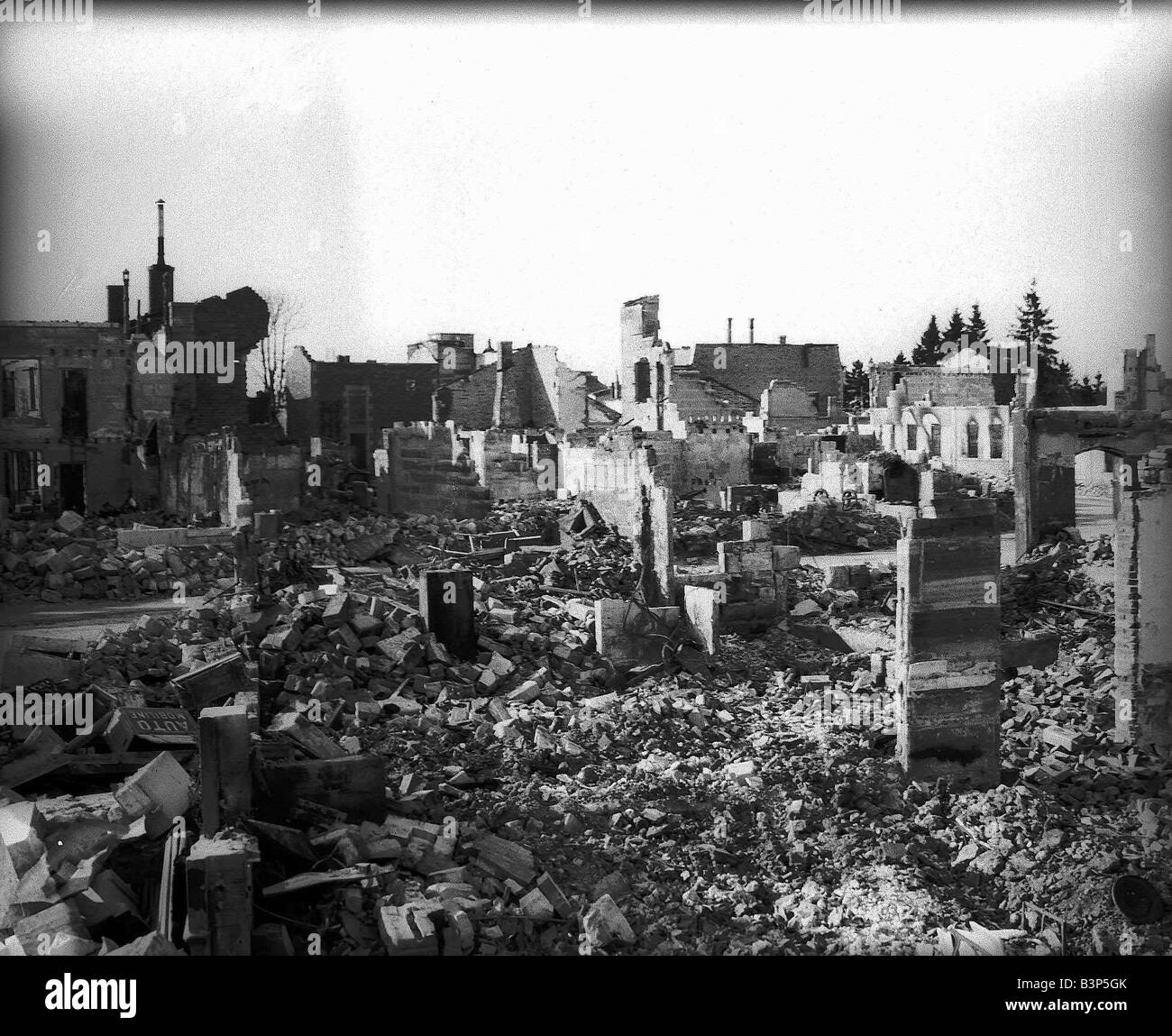 War damage ww2 france Black and White Stock Photos & Images - Alamy