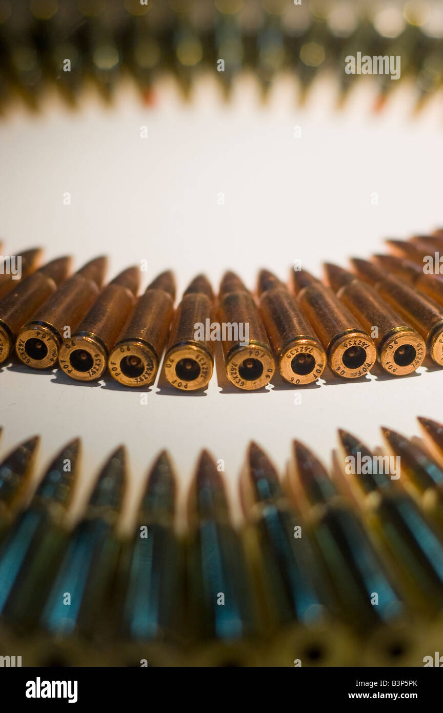 Long bullets display on a white background Stock Photo - Alamy