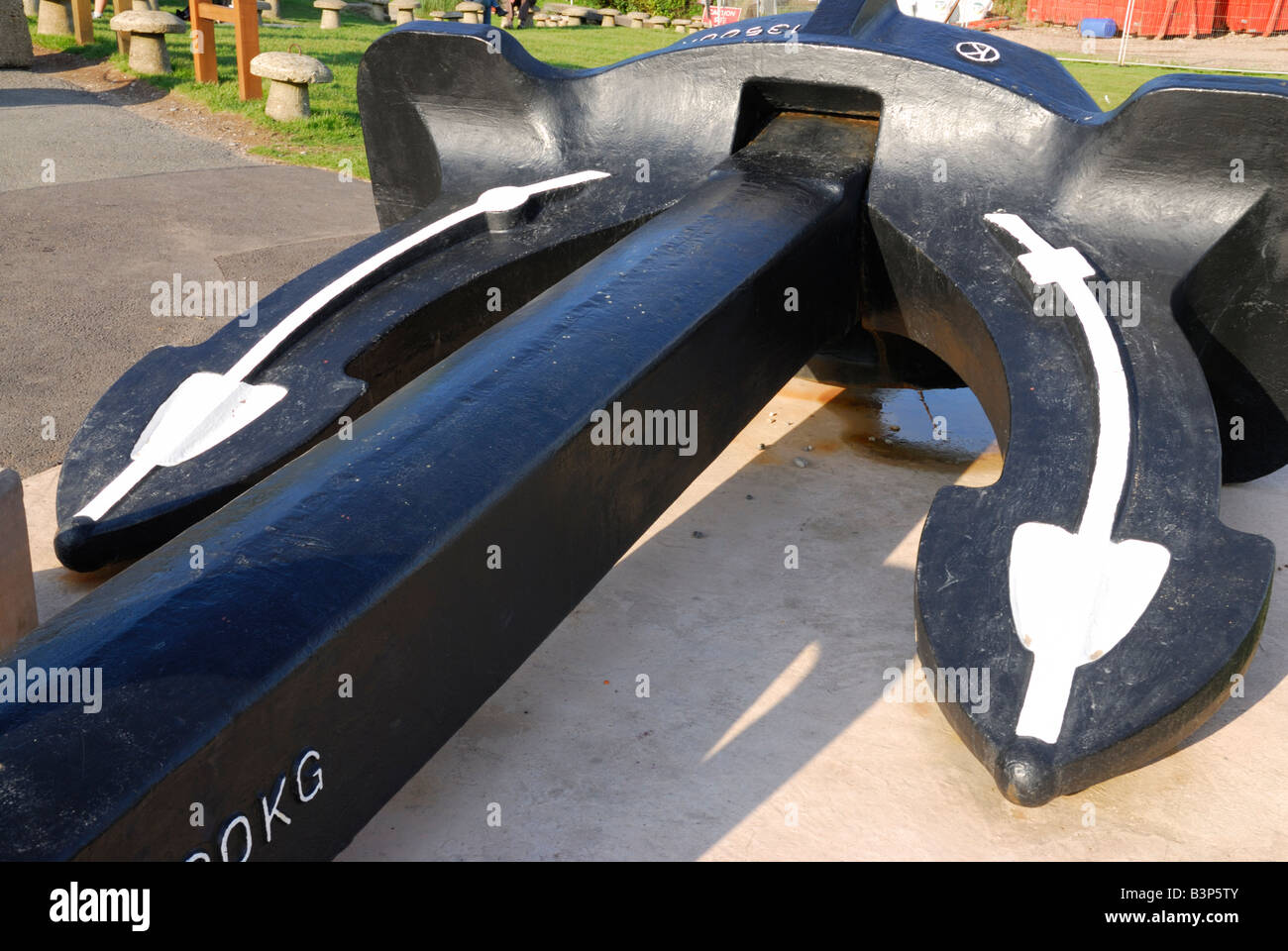 The anchor of the beached cargo ship MSC Napoli by the beach at ...
