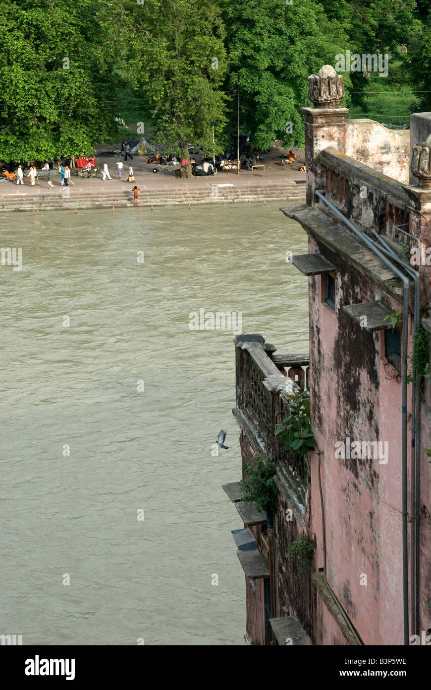 India Uttarakhand Haridwar The Ganges River flowing through the city ...