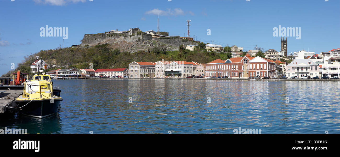 Grenada view across water Stock Photo - Alamy