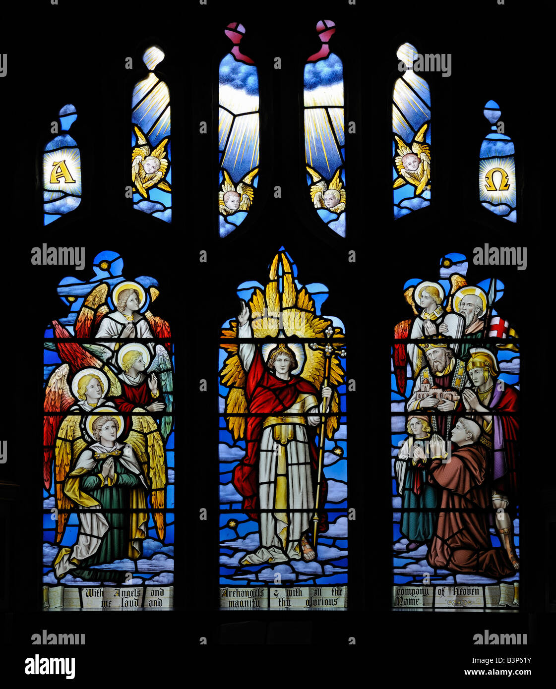 Saint Michael window. Church of Saint Michael's-on-Wyre, Lancashire ...