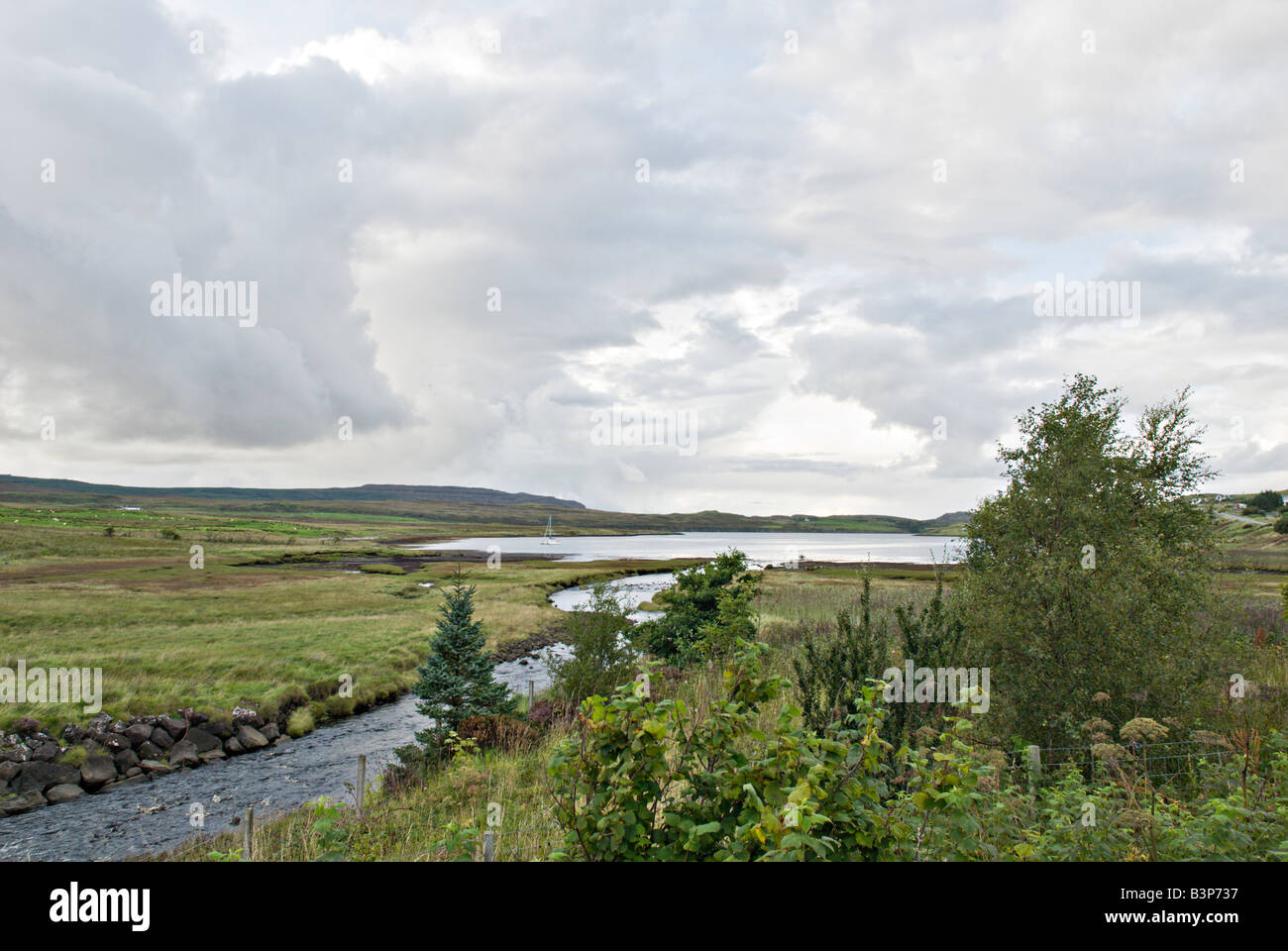 Loch Greshornish from Edinbane Isle of Skye Scotland Stock Photo - Alamy