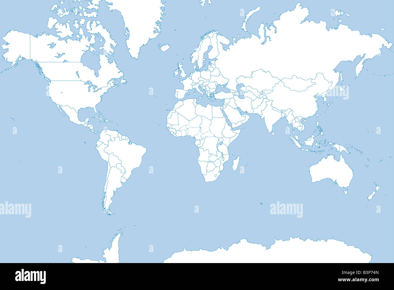 Illustration of a world map Stock Photo - Alamy