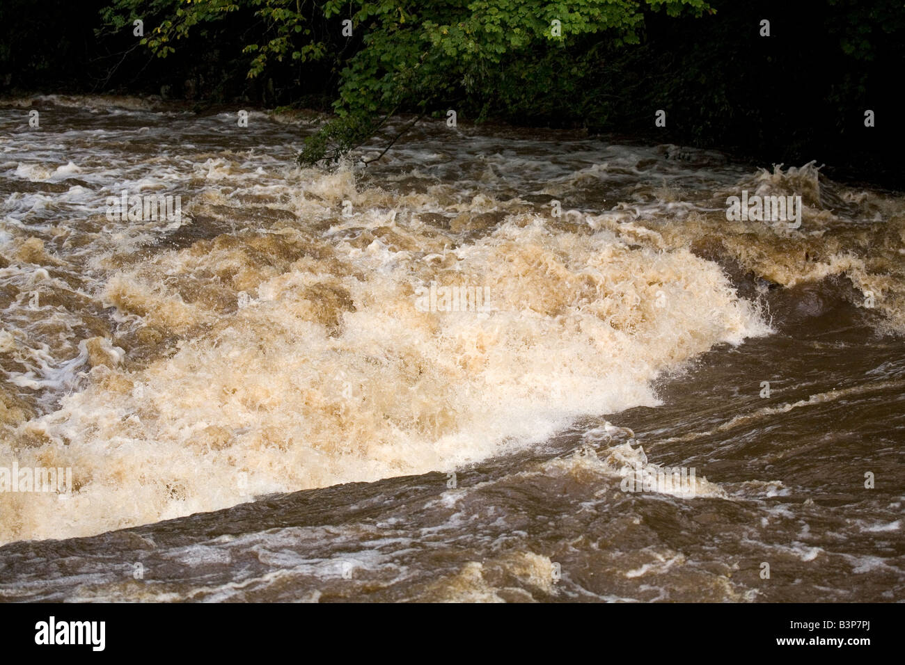 Whitewater on the river Wear at Stanhope in County Durham, England ...