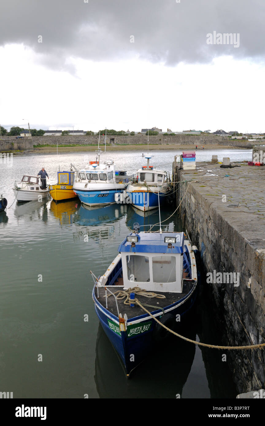 The small fishing harbour at Rush, north county Dublin Ireland Stock ...