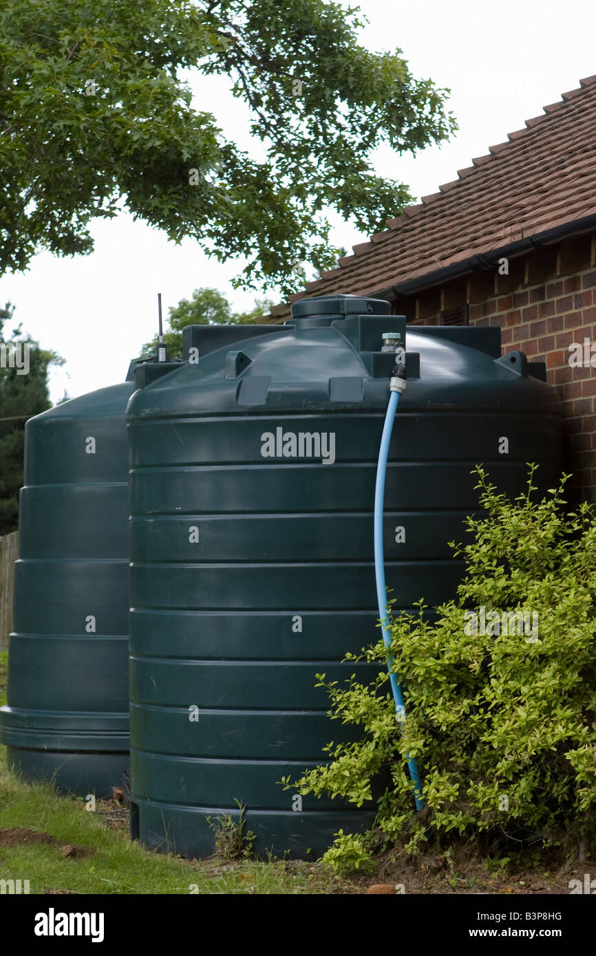 Large industrial size water butts Stock Photo - Alamy